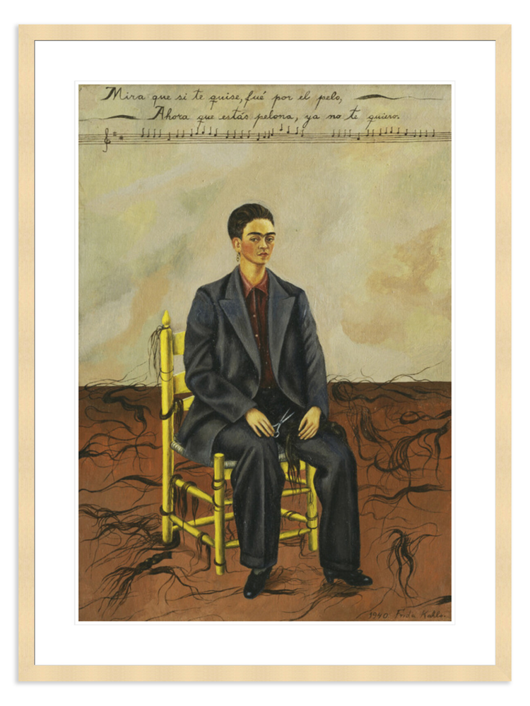Self-Portrait with Cropped Hair Print by Frida Kahlo – Brooklyn Museum