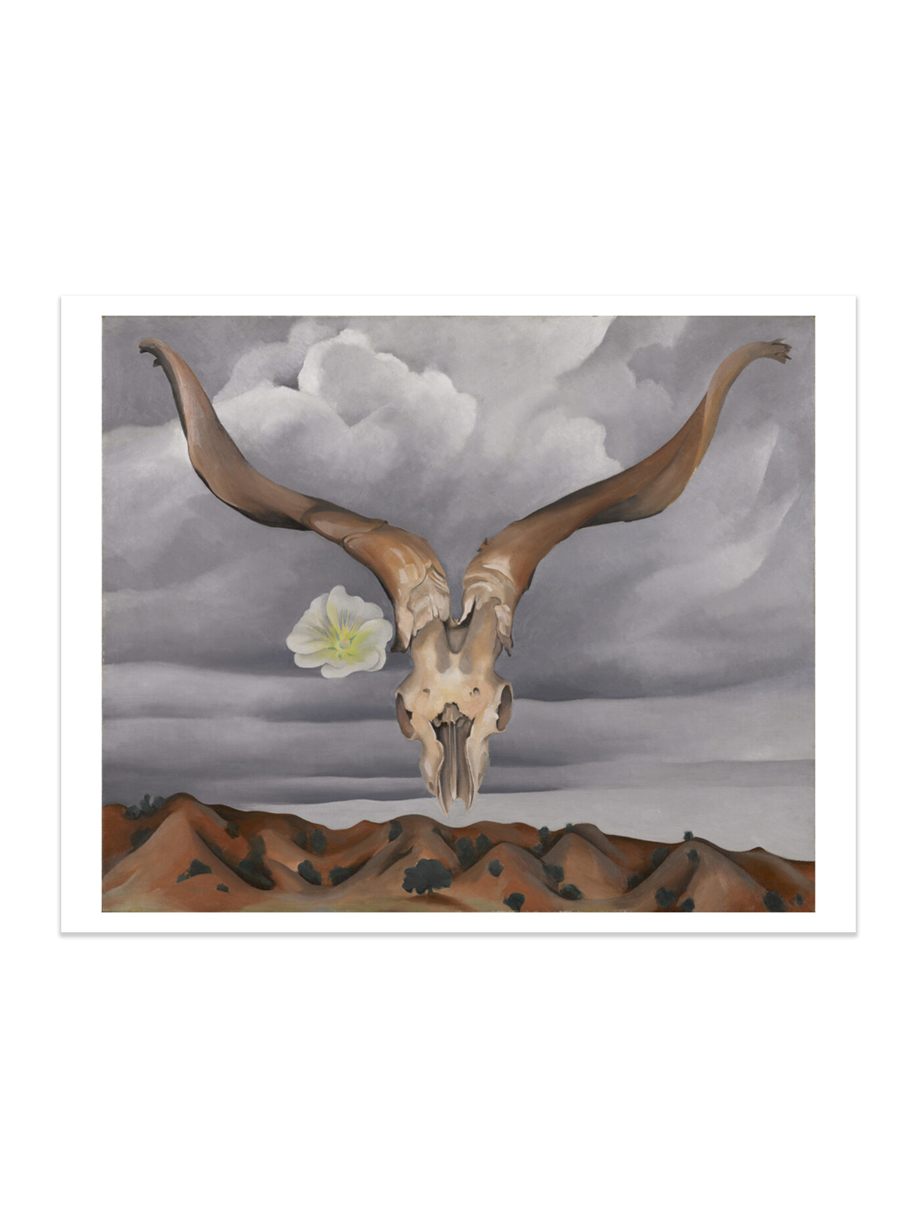 Ram's Head, White Hollyhock-Hills Print by Georgia O'Keeffe – Brooklyn ...